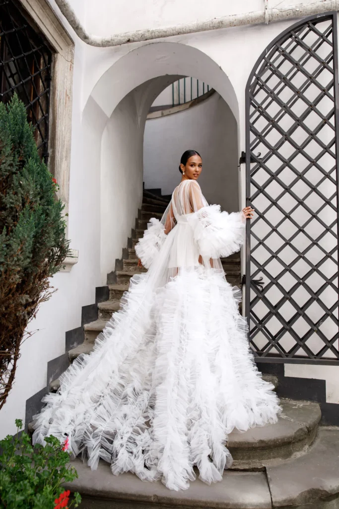 Nola grey Mary - Bridal Robe at Victoria Lou Bridal